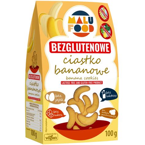 Ciastka Kruche Bananowe Malu Food Bez Cukru Bez Glutenu Bez Laktozy Bez