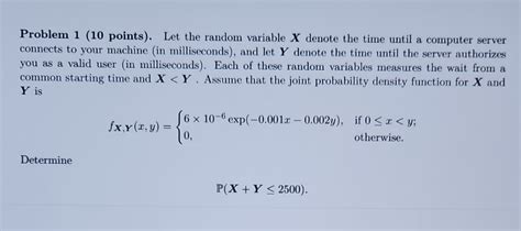 Problem Points Let The Random Variable X Chegg