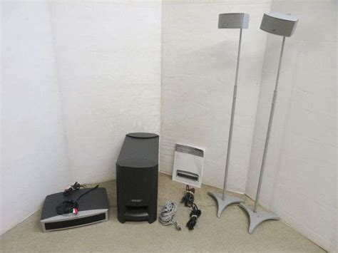 Bose 3 2 1 Gs Series Dvd Home Theater System With Subwoofer 2 Satellite Speakers On Stand