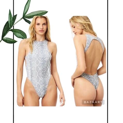 Frankies Bikinis Swim Frankies Bikinis Coastline Python One Piece