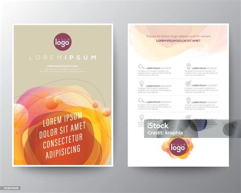 브로셔 전단지 포스터 전단지 연례 보고서 책 표지 그래픽 디자인 레이아웃 템플릿 A4 크기에 대한 베이지 색 배경에 현대 추상
