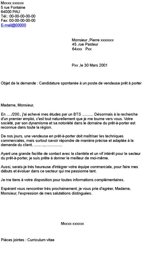 Modele De Lettre De Motivation Vendeuse En Boulangerie