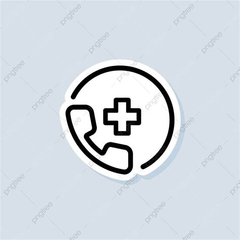Emergency Call Vector Png Images Emergency Call Sticker Icon Doctor