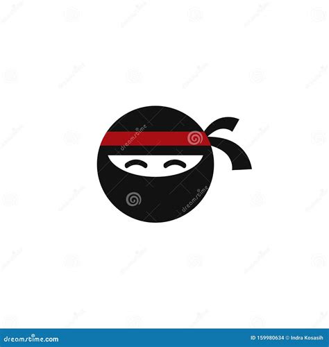 Ninja Warrior Icon Simple Black Ninja Logo Illustration Stock Vector