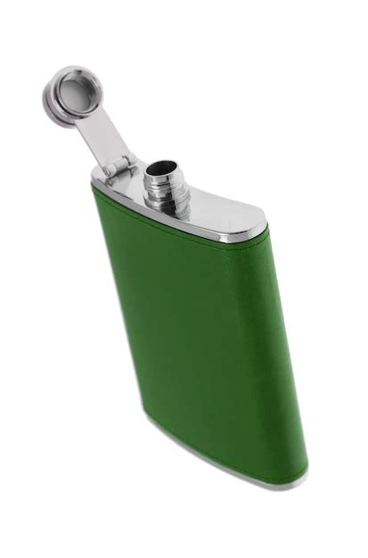 Premium Photo Old Flask For Alcohol Isolated On White Background