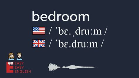 How To Pronounce Bedroom Us English Uk English Ipa Audio Waveform 👩👨