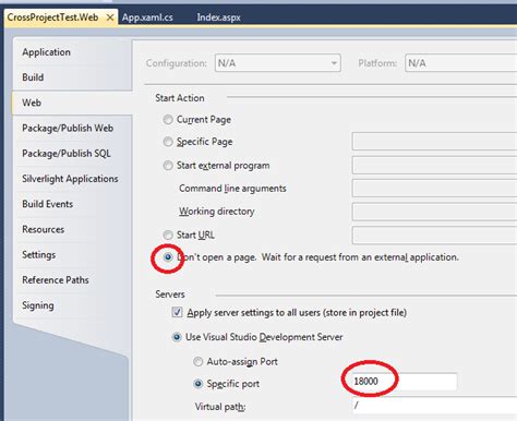 Asp Net Need To Debug Both Asp And Silverlight Solutions Together Stack Overflow