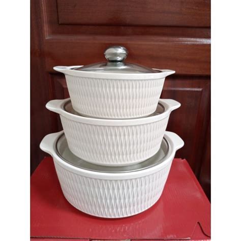 High Quality 3in1 Ceramic Soup Pots 3ltr2ltr And 1ltr Ebrahims
