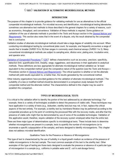 Usp Nf 1223 Pdf Coefficient Of Variation Colony Forming Unit