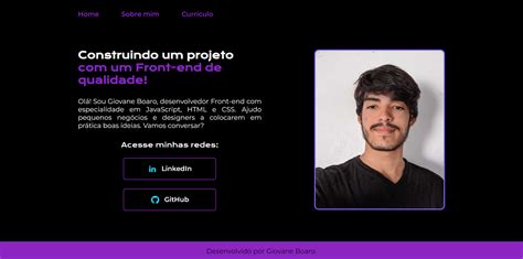 GitHub GiovaneBoaro Projeto Alura Portfolio Feito Em HTML5 E CSS3