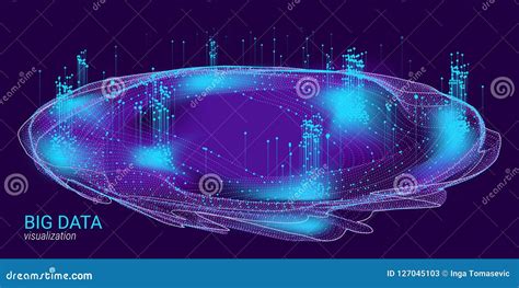 Abstract 3d Big Data Visualization Stock Vector Illustration Of