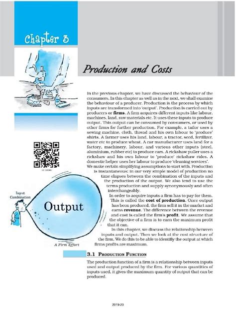 Rbse Book Class 12 Economics Microeconomics Chapter 3 Production And