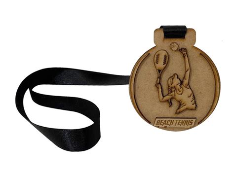 15 Medalhas Participação Beach Tennis Feminino Cru 1491 Elo7