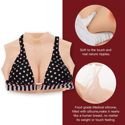 Breastplate Realistic Silicone Breast Form B G Cup Breast Plates For Crossdressers Drag Queen