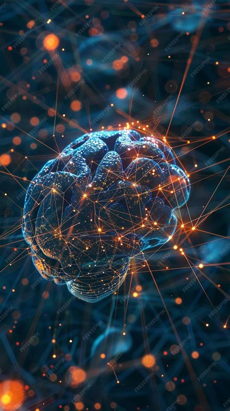 Abstract Digital Human Brain Neural Network Science Technology Concept Premium Ai Generated Image