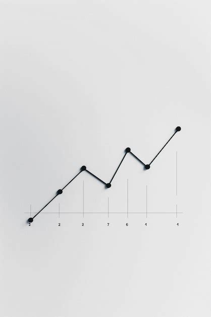 Premium Photo A Minimalist Line Graph On A Light Gray Backdrop