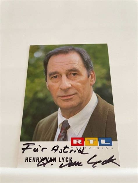 Autogrammkarte Henry Van Lyck Kaufen Auf Ricardo