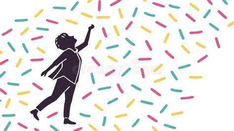 Person Scattering Colorful Confetti Illustration Vector Design