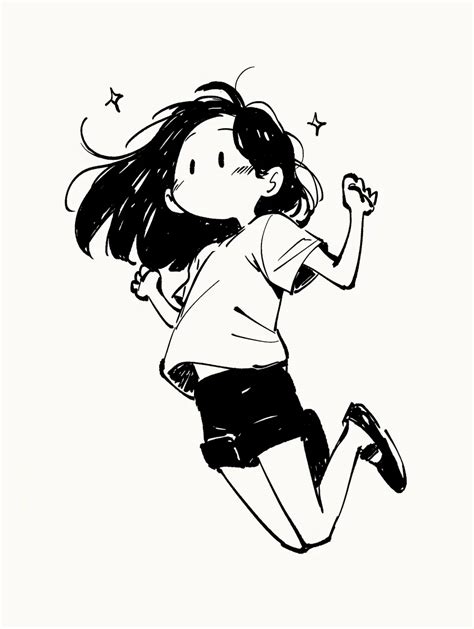 飛び跳ねる元気な体操少女｜イラスト・フリー素材なら「シンテリ」