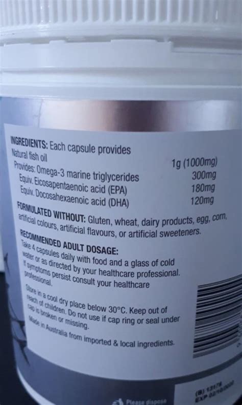 Wagner Fish Oil 1000mg 400 Capsules Australia Health Nutrition