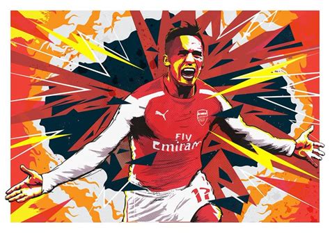 Alexis Sanchez Scott Mcroy Sports Illustrations Art Graphic Design Portfolio Book Sport
