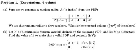solved a suppose we generate a random radius r in inches