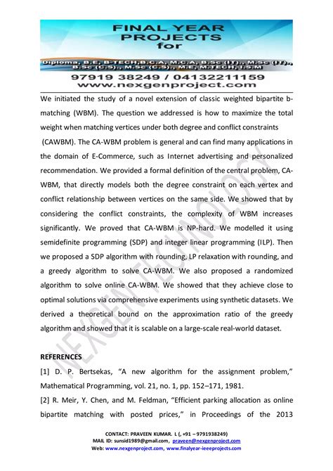 Conflict Aware Weighted Bipartite B Matching And Its Application To E Commerce Pdf