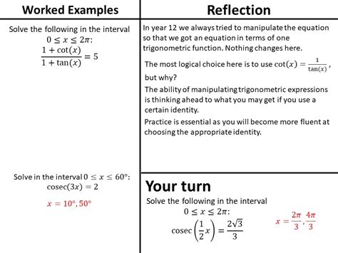 Equations With Reciprocal Trigonometric Functions Supercharged Berwickmaths
