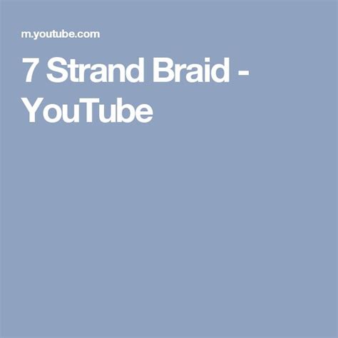 7 Strand Braid Youtube Five Strand Braids Strand Braid Kumihimo
