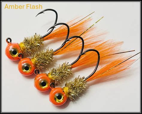 Amber Flash Crappie Fishing Jigs Etsy