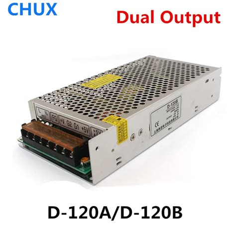 Chux Dual Output Switching Power Supply 120w 5v 12v 24v Ac To Dc