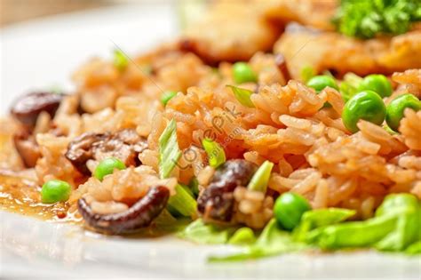 구운 돼지고기 쌀 야채 및 버섯 사진 무료 다운로드 Lovepik