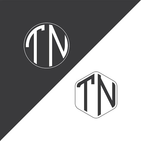 Premium Vector Tn Initial Monogram Logo With Circle And Polygon Shape