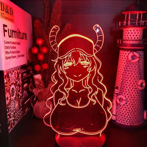 Quetzalcoatl Lucoa Byst Miss Kobayashis Dragon Maid 3d Led Nattlampa