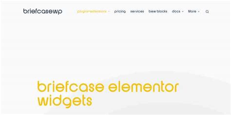 Briefcase Elementor Widgets Pluginizer