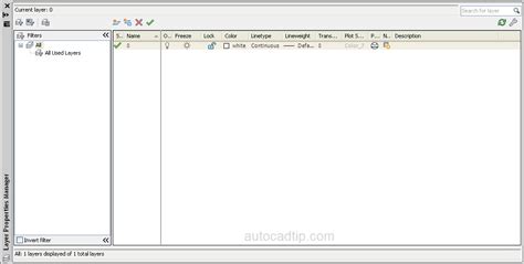 Layer Properties Manager AutoCAD Tip