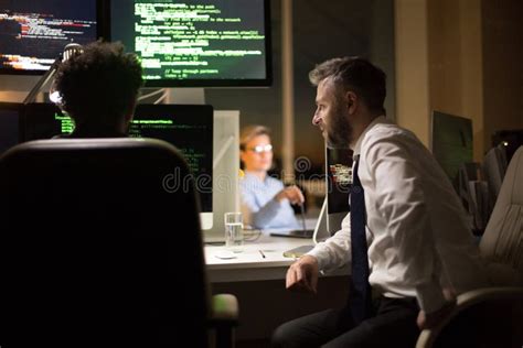 Talented Coder Working With Computer Language Stock Image Image Of