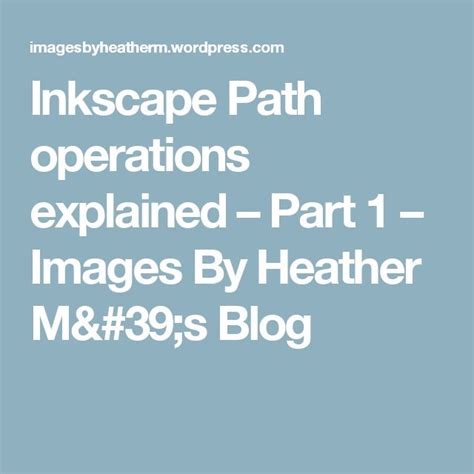 Inkscape Path Operations Explained Part 1 Explained Operator My