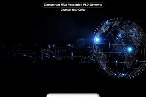 Premium Psd Abstract Globe With Particles And Plexus Structure