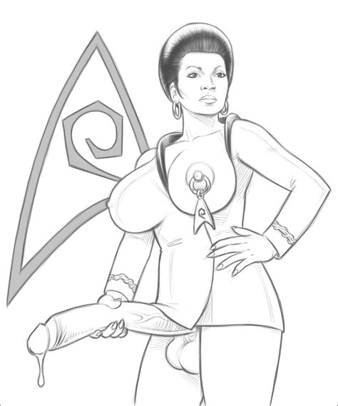 Star Trek Dickgirl Uhura Sketch By Highheeledjill Hentai Foundry