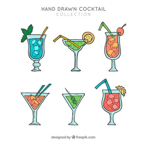 Hand Drawn Cocktail Vectors And Illustrations For Free Download