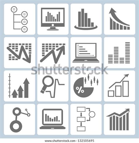 Graph Chart Set Stock Vector Royalty Free 132105695 Shutterstock