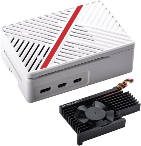 Geeekpi Case For Raspberry Pi 5 Pi 5 Abs Case With Armor