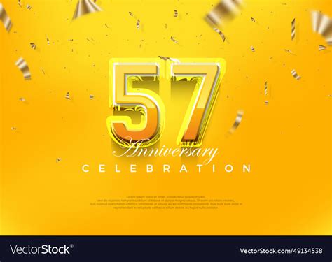 Premium 57th Anniversary Celebration Design Vector Image