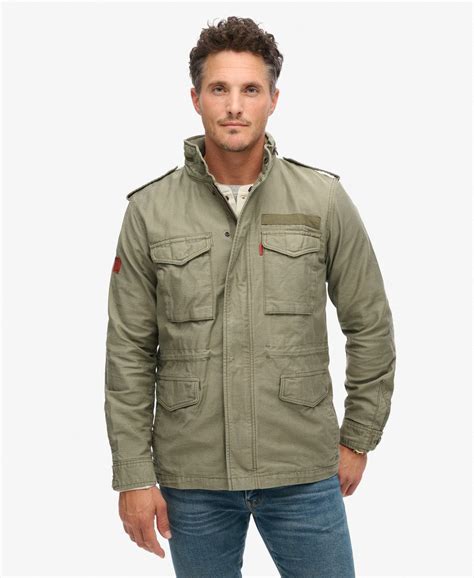 Vert Olive Poudré Veste Militaire Vintage M65 Pour Homme Superdry Fr