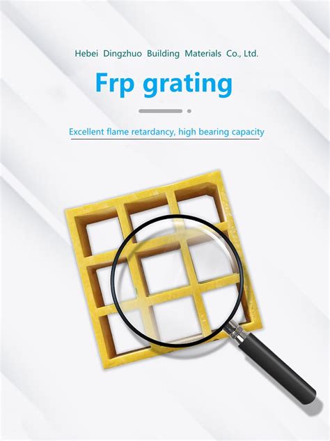 Support Customized Cutting Of Frp Plastic Grating Bars Fiberglass Frp