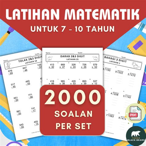 Latihan Tubi Matematik Tahun 1 3 Pdf 2000 Soalan Operasi Tambah