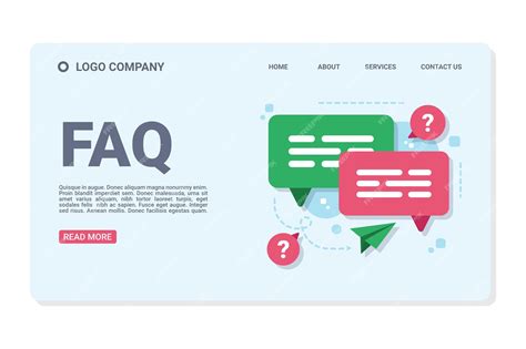방문 페이지 배너 및 웹 템플릿에 대한 Faq 그림 프리미엄 벡터