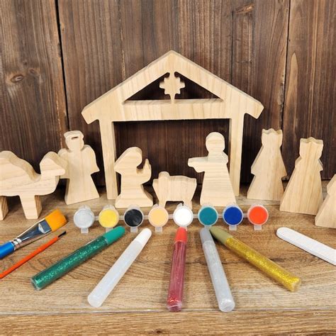 Cute Nativity Set Etsy