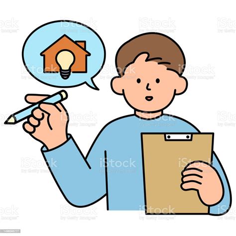 가정 에너지 절약 체크리스트를 확인하는 남자 환경 전력 및 에너지 절약 개념 만화 플랫 벡터 그림입니다 스위치에 대한 스톡 벡터 아트 및 기타 이미지 Istock
